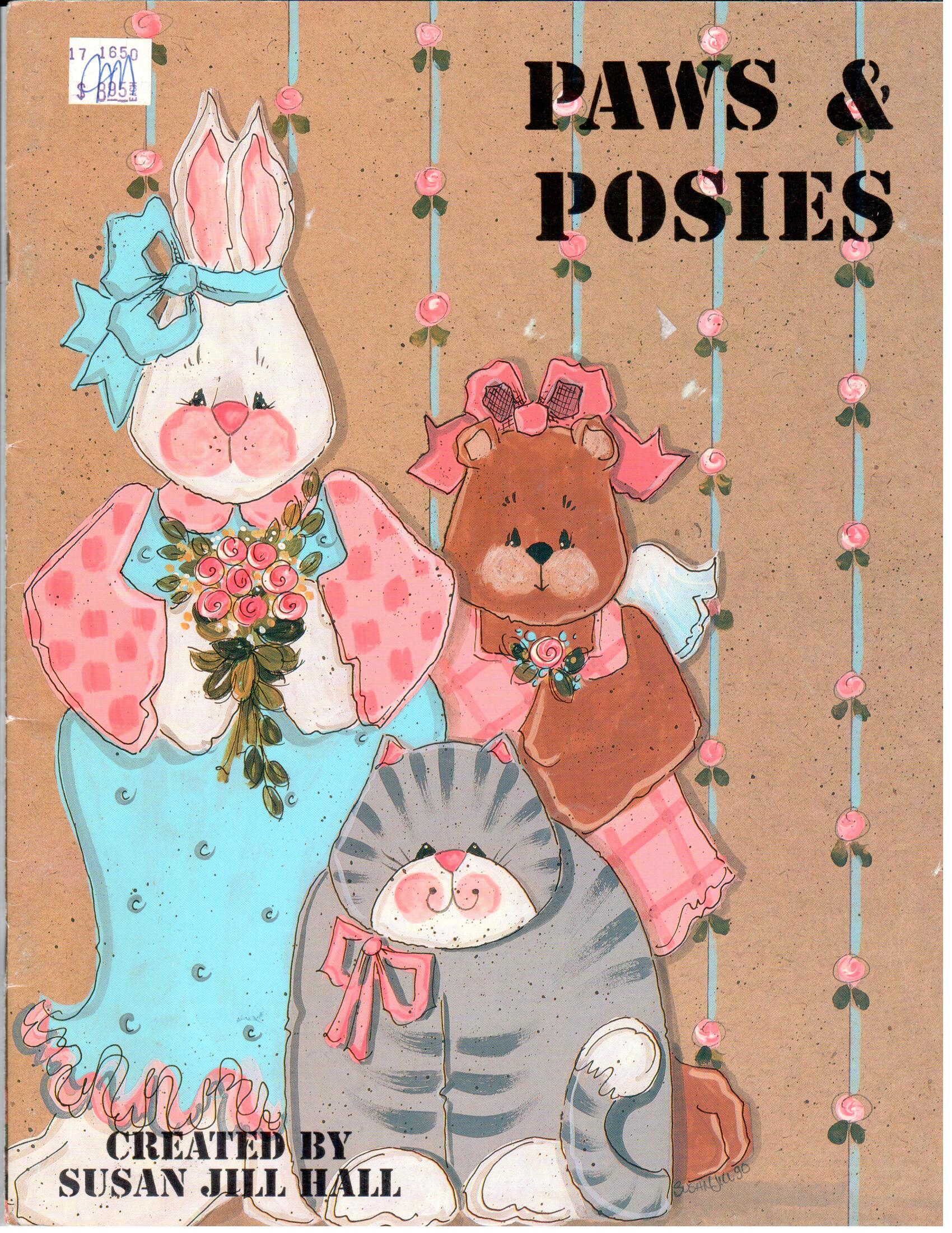 Decorative Painting Bookstore: CLEARANCE: Paws & Posies - Susan Jill Hall Decorative Painting Bookstore: CLEARANCE: Paws & Posies - Susan Jill Hall